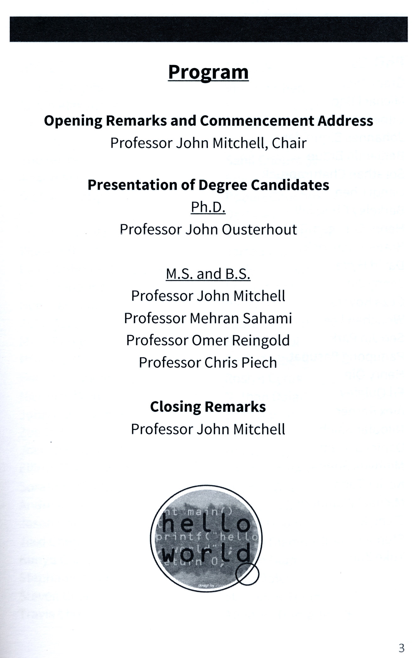 2019 Eli Echt-Wilson Stanford Graduation